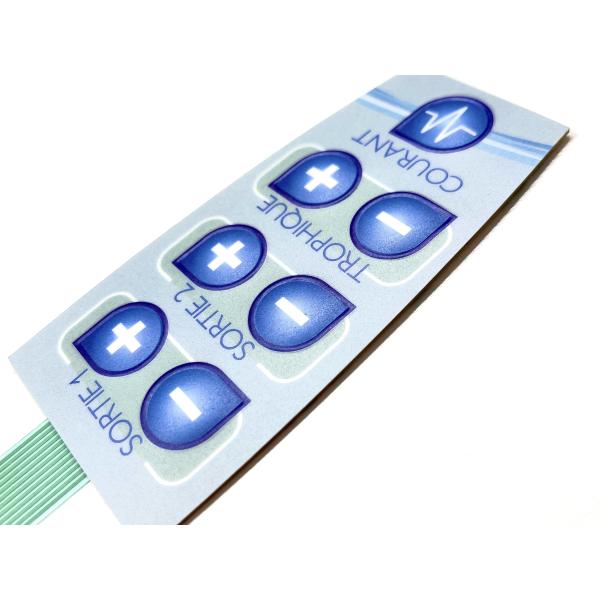 Quality Rim Embossing Snap Dome Membrane Panel Switch For Magnetic Therapy Device for sale