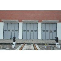 Quality Galvanized steel Industrial Folding Doors Railway EMU Maintenance Station Doors for sale