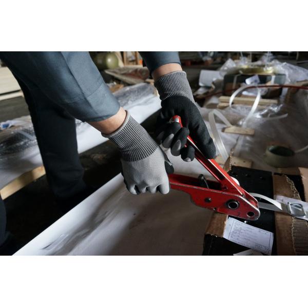 Quality 13G Polyester Sandy Nitrile Gloves Comfortable for sale