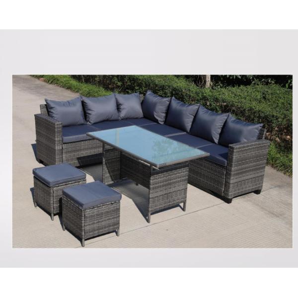 Quality Hotel Luxury Rattan Dining Table And Chairs Furniture Extension Woven Rope Restaurant for sale