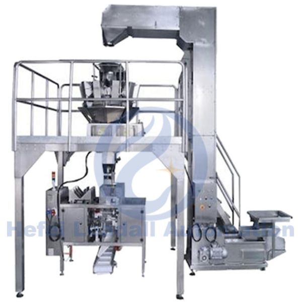 Quality 1kg Dry Fruit Packing Machine / Small Tea Bag Packing Machine With Multi Head Weigher for sale