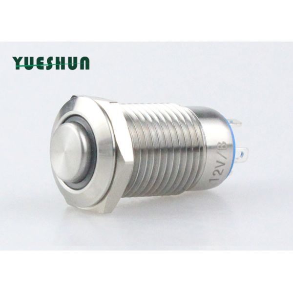 Quality 12mm LED Metal Push Button Switch 12V 36V , Illuminated Momentary Push Button for sale
