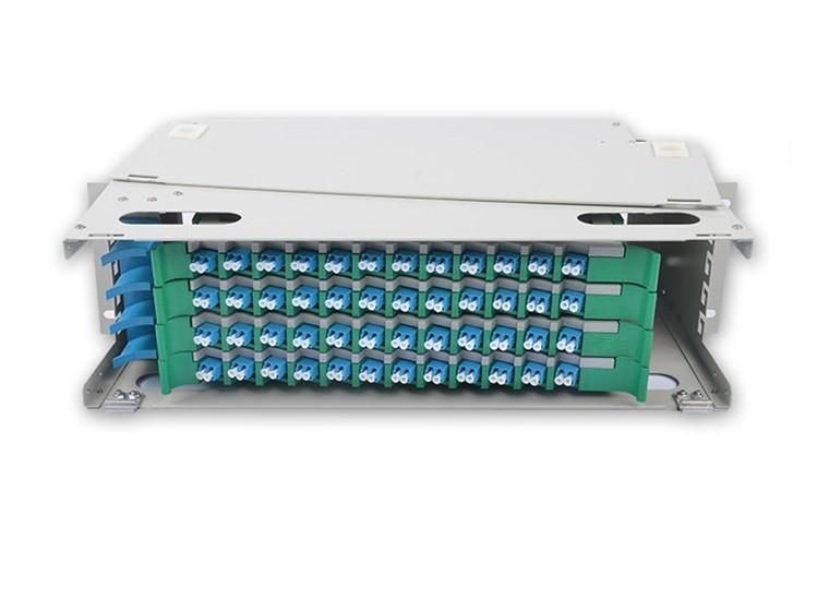 Quality ODF Optic Distribution Unit Singemode 48 Port Fiber Optic Patch Panel LC for sale