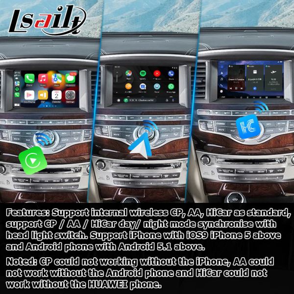 Quality Android 13 Carplay interface Box Yandex Navi For Infiniti QX60 / JX35 Qualcomm 8 for sale