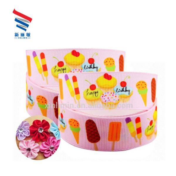 Quality Girls Printed Cartoon Character Grosgrain Ribbon for Hair Tie Pattern Solid Color for sale