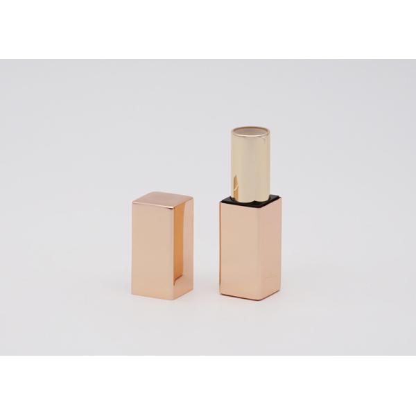 Quality Square Gold Aluminum Magnet Lip Balm Containers Bulk for sale