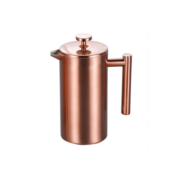 Quality 1000ml Stainless Steel Copper Metal French Press SGS TUV Home Office Ss304 for sale