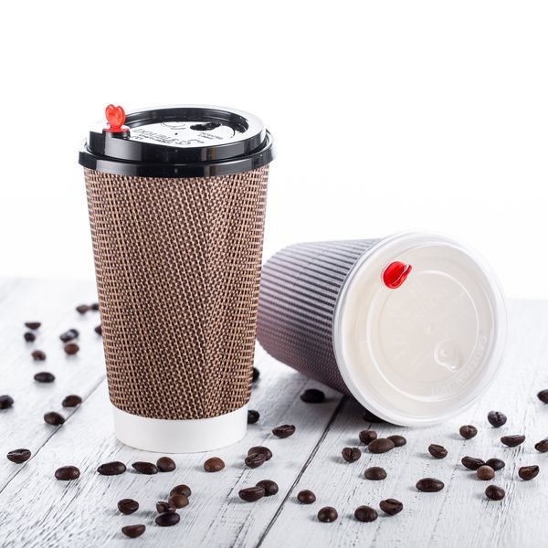 Quality Ripple Disposable Cups For Hot Drinks , Eco Friendly Disposable Coffee Cups 12oz for sale