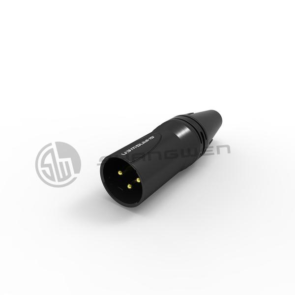 Quality Mini 3 Pin Audio Connector Lightweight XLR Male Plug Connector for sale