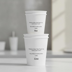 Quality Premium Virgin Fiber Paper Cup No Recycled Content Pure White Smooth Surface for sale