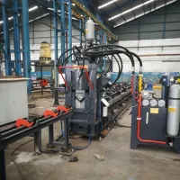 Quality 26mm Hole Diameter 3 Punching Head CNC Angle Punching / Cutting Machine for sale