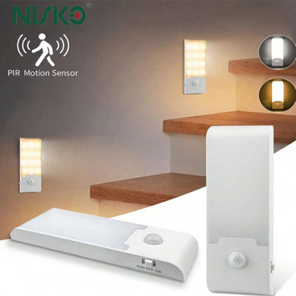 Quality Wireless USB Rechargeable Wall Magnetic Induction Night Lamp Wardrobe Cabinet Lights for sale