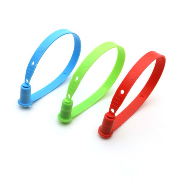 Quality 198mm Disposable Customs Truck Plastic Security Seal Tag with Number and Tamper for sale