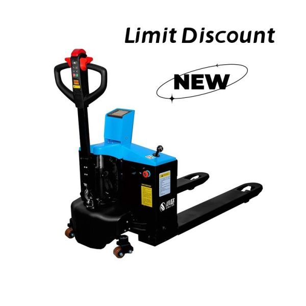 Quality Solid Rubber Tire Electric Pallet Jack 3-5 Mph Speed 3-6 Feet Lifting Height for sale