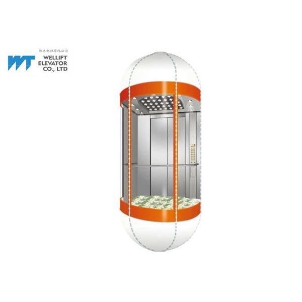 Quality Capsule Panoramic Small Machine Room Passenger Elevator Standard Type Load for sale