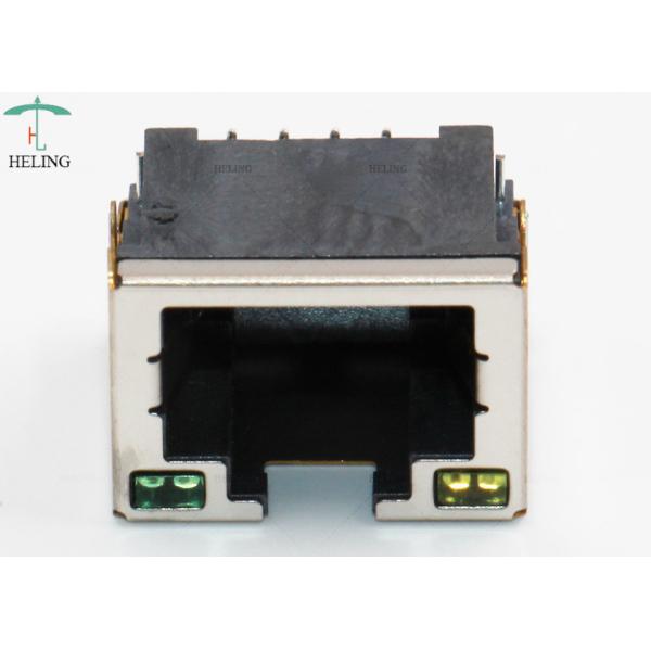 Quality Through Hole PCB Mount RJ45 Jack 8P8C One Port Side Entry Built - In LED for sale