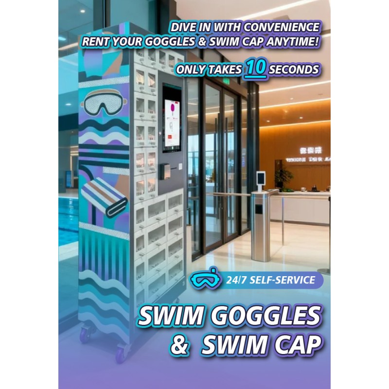 This locker vending machine is suitable for selling swim caps