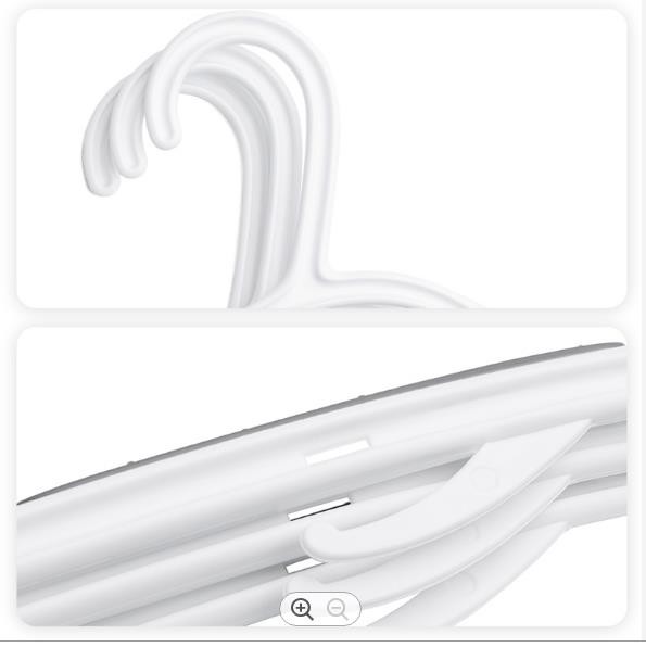 Quality 42cm Non Slip Clothes Hangers , Striped Plastic Hotel Hangers for sale