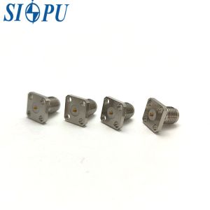 Quality SMA Female RF Coaxial Connector – Flange Mount, Stainless Steel, 18GHz Frequency for sale