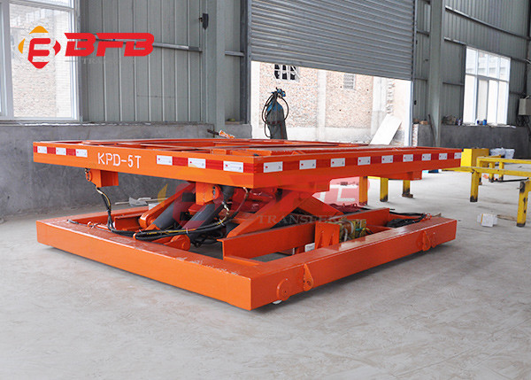 Quality Electrical Heavy Duty Hydraulic Rail Transfer Flatbed Cart for sale