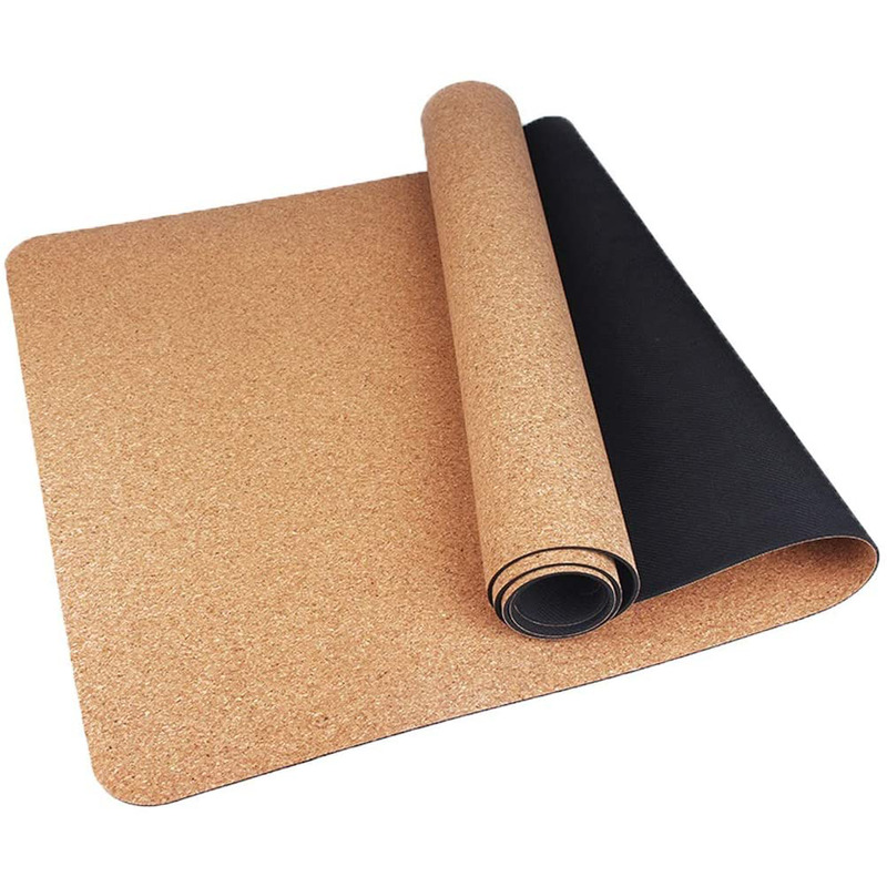 Luming YM-021 Cork Yoga Mat with Natural Rubber Bottom, Roots Eco Friendly Yoga Mat, Non Slip Yoga Cork Mat