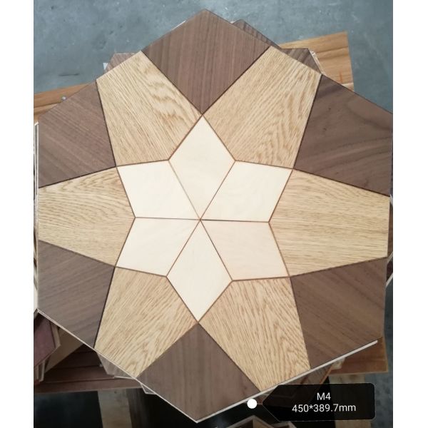 Quality Hexagon Wood Engineered Parquet Flooring With Different Styles And Mixed Woods for sale