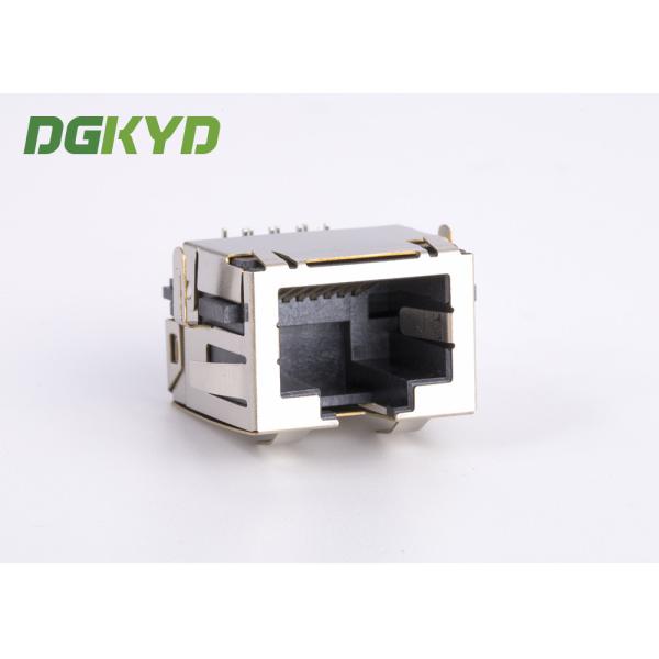 Quality SMT Sinking Board Shielded RJ45 Jack Single Port With EMI Fingers , Low Profile for sale