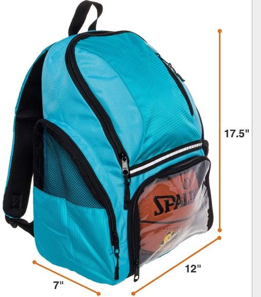 Quality Black Personalized Basketball Backpack With Ball Compartment for sale