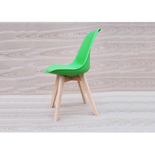 Quality Ergonomic PU Dining Chair , Black Support Solid Wood Dining Room Chairs for sale
