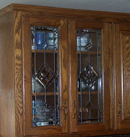 Quality Brass 5mm 1M Encapsulating Stained Cabinet Leaded Glass Double Glazing for sale