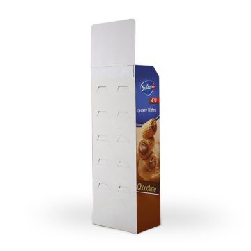 Quality cardboard pop up display stands 4 layers small cardboard displays biscuit for sale
