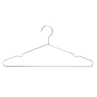 Quality Space Saving Chrome Wire Hangers With Non Slip Grooves for sale