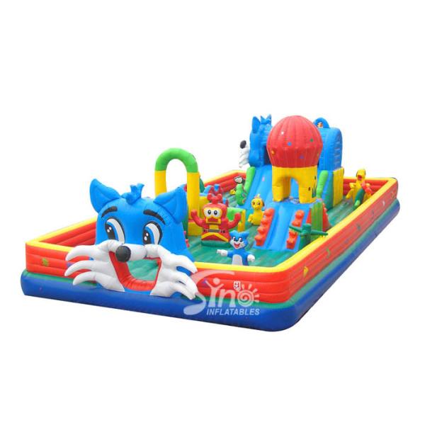 Quality Happy cat toddler toy outdoor inflatable fun land from China Sino Inflatables for sale