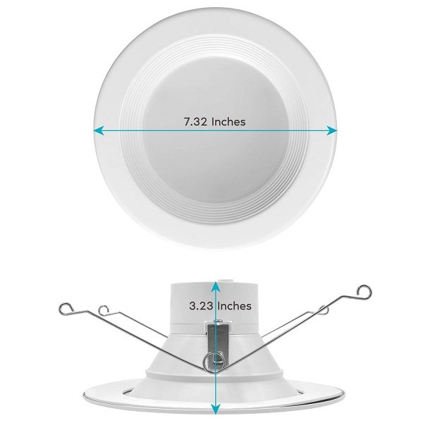 Quality Baffle Trim 6 Inch LED Flush Mount Light , 14W 5cct Slim Flush Mount Light for sale