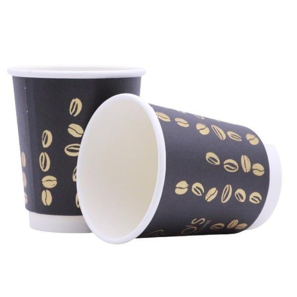 Quality Black Paper Coffee Cup Eco Friendly Compostable For Hot Chocolate Drinks for sale