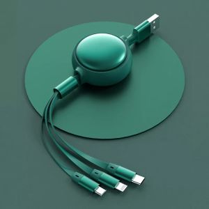 Quality Retractable 3 In 1 Micro USB Cable , 120cm Type C Data Cables ODM for sale