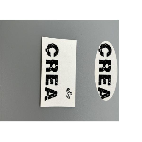 Quality Good Washable White Microfiber Screen Printed Patches With Matte Silicone Logo for sale
