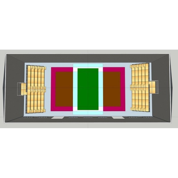 Quality Indoor Stadium Light Steel Structure Warehouse Fabrication Customized for sale