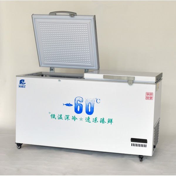 Quality 178L-1580L Large Capacity Deep Horizontal Seafood Ultra low Chest Horizontal Freezers for sale