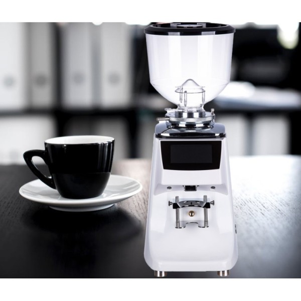 Quality Espresso Touch Screen Coffee Grinder 83mm Titanium Metal Burr Coffee Grinder for sale