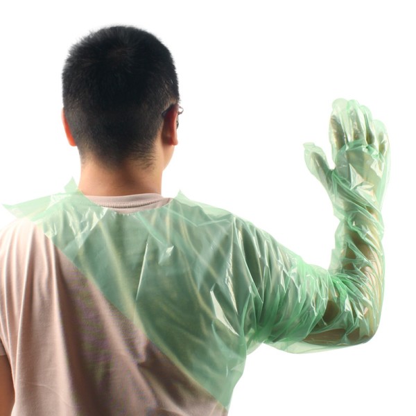 Quality 50PCS PE Disposable Neck Gloves with Enhanced Chemical and Tear Resistance for sale