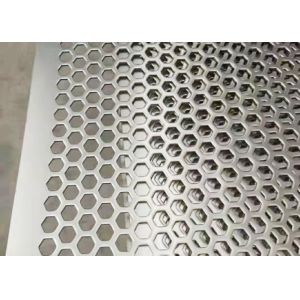 Quality Length 2m 7mm Hexagonal Hole Perforated Metal Mesh White for sale