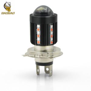 Quality White Yellow Doule Color LED Motorcycle Lamp H4 Headlight MINI Driving Bulb for sale