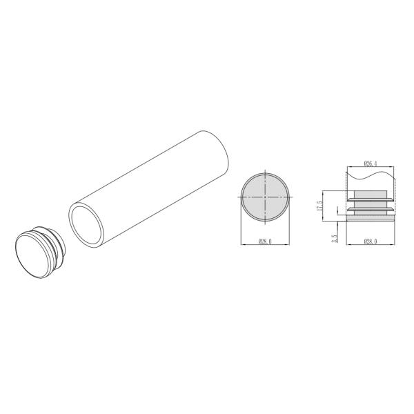 Quality DY-01 Endcap For 0.8-1.2mm Thickness Lean Pipe Tubes for sale