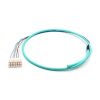 china LC UPC 6 Cores PVC Bundle Fan Out Fiber Cable Multimode OM3 Aqua Jacket