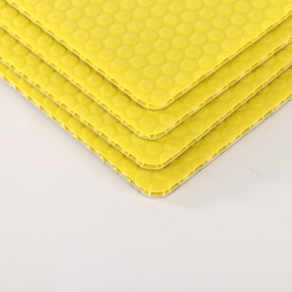 Quality Yellow Customized Plastic Honeycomb Sheet Recycled Polypropylene Honeycomb Panel for sale