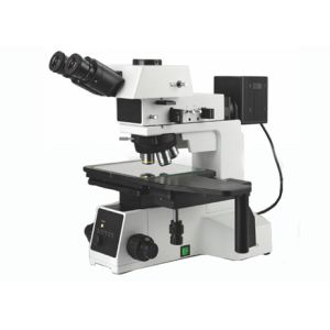 Quality Trinocular Portable Metallurgical Microscope Transmission Light PL10X22mm 5W LED for sale