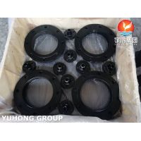 Quality ASTM A105 Carbon Steel Slip On Raised Face Forged Flange Black Painted for sale