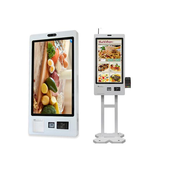 Quality Self Ordering Restaurant Payment Kiosk Touch Screen With QR Printer for sale