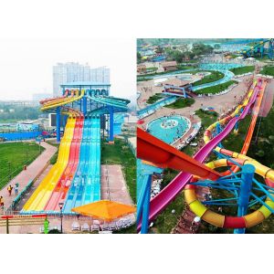 Quality Side - By - Side Speed Anti - Fade Adult Water Slide for sale